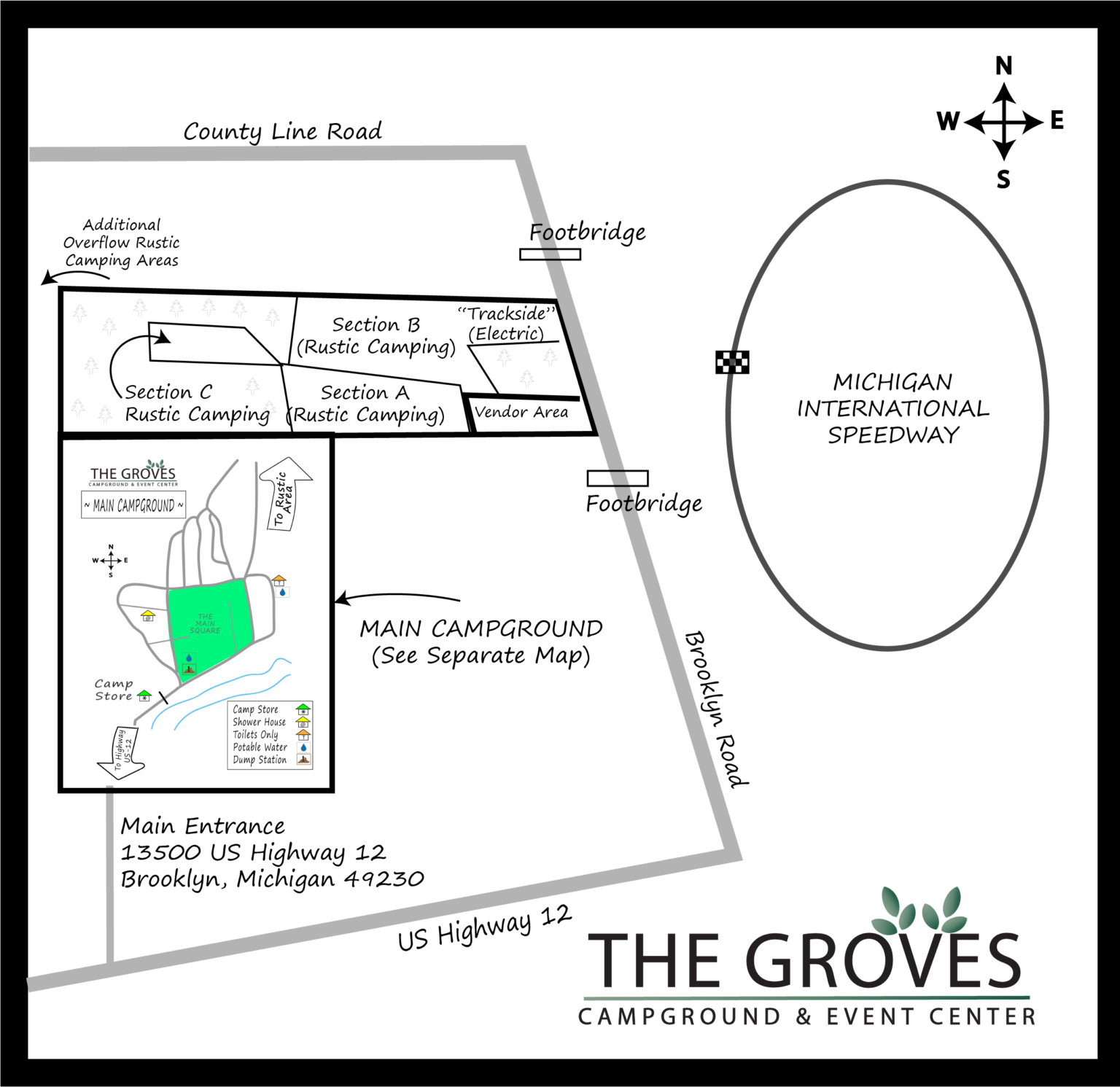 Campground Maps - The Groves of Michigan - Campground and Event Center